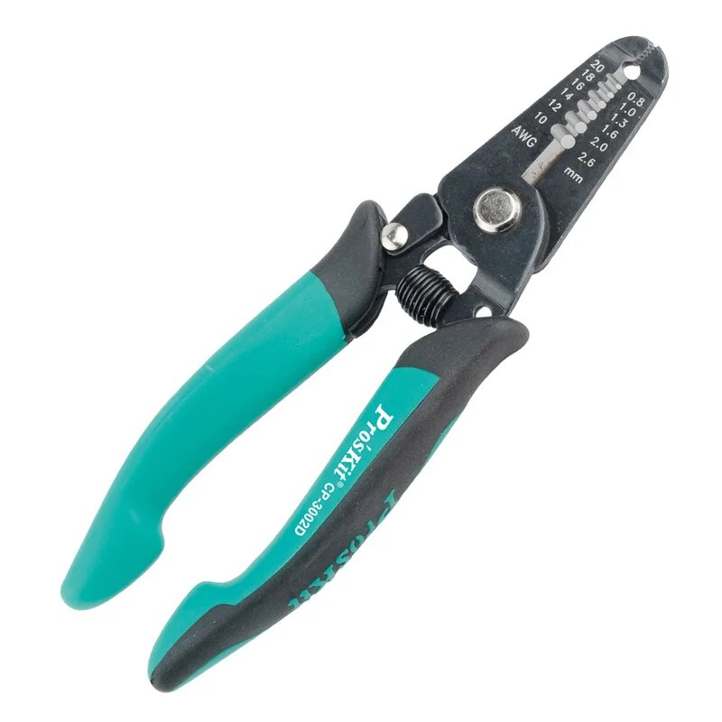 Инструмент для зачистки проводов Pro'sKit CP-3002D Precision, двухцветный инструмент для резки, плоскогубцы, электрические ножницы, ручной инструмент для ремонта, CP-3002D