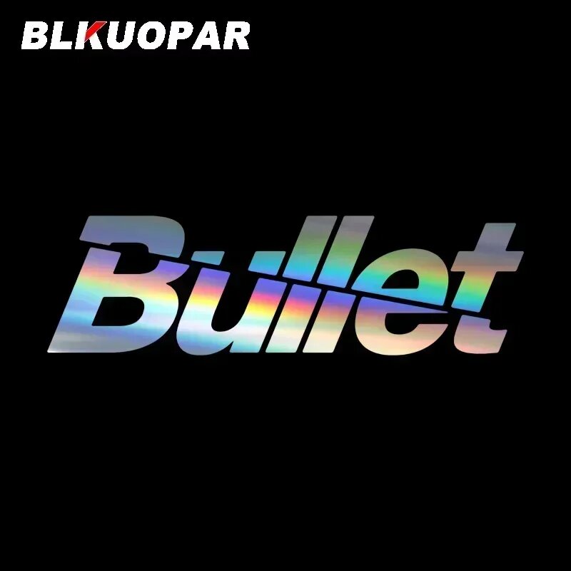 BLKUOPAR Bullet Word автомобильные наклейки лазерные светоотражающие водостойкие креативные виниловые материалы голографическая наклейка графическое украшение Laser, 15cm
