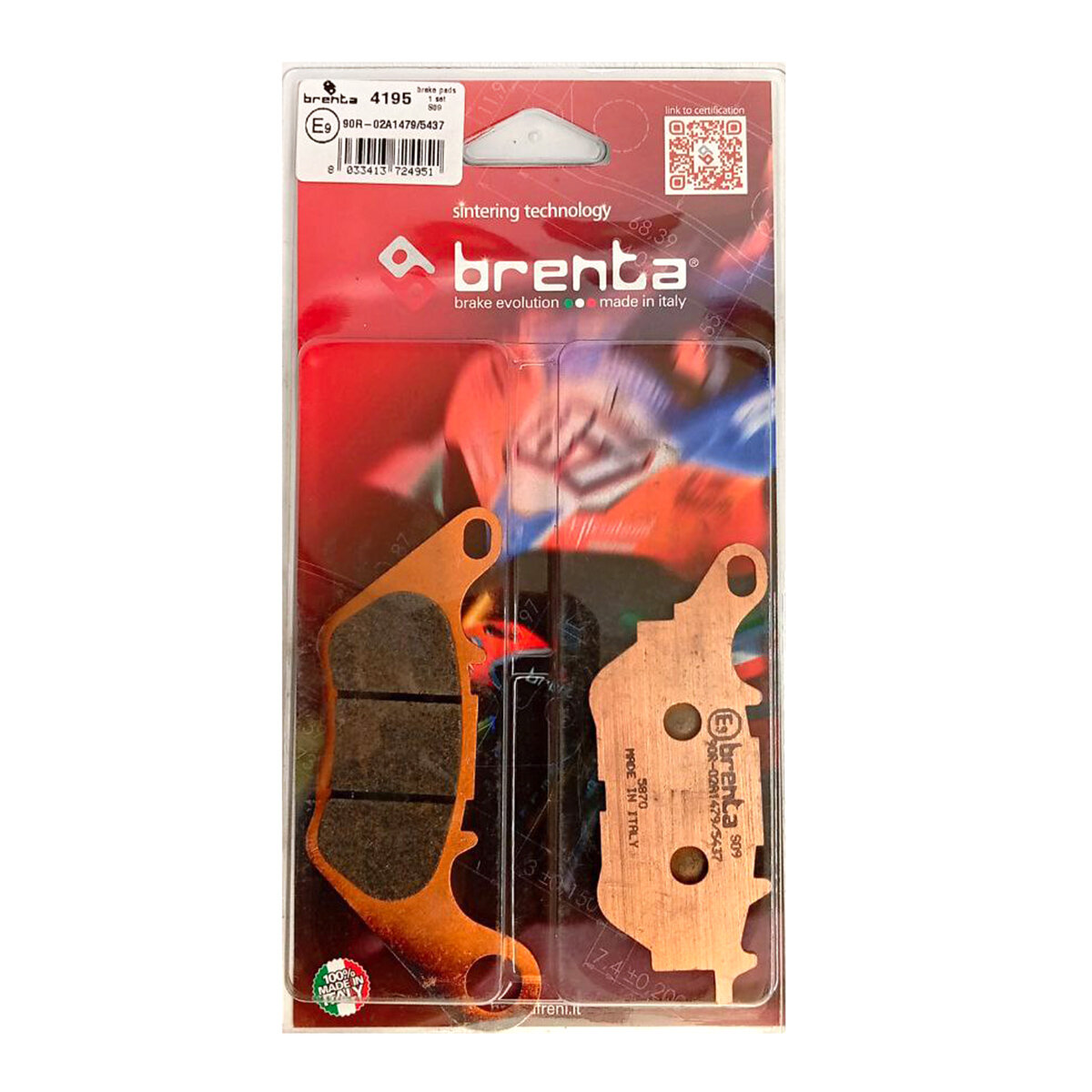 BRENTA Тормозные колодки FT4195 Sintered