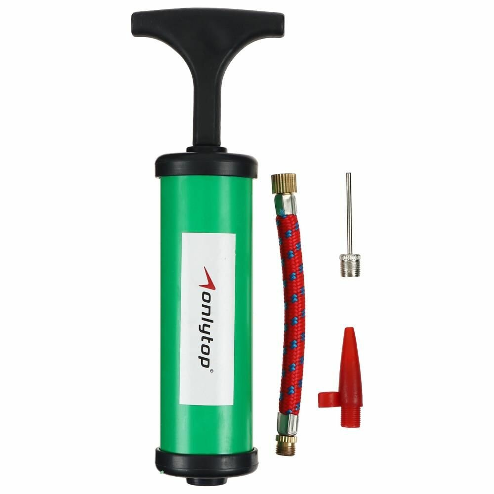 Насос ручной для мячей, 17 см, 2 насадки, шнур