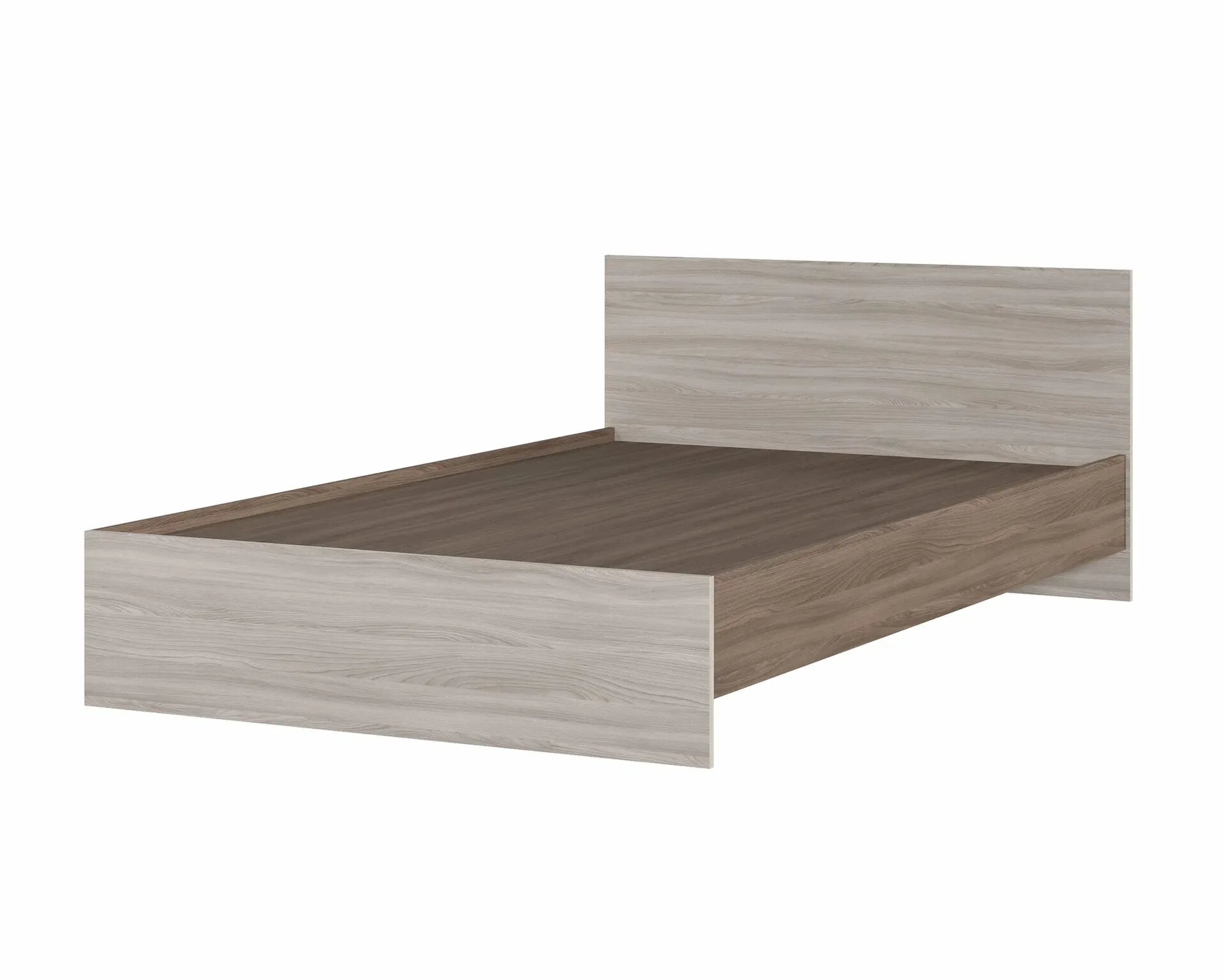 Кровать односпальная КР 556 «Бася» ЛДСП 120х200, шимо тёмный/светлый (1252х2032х700)