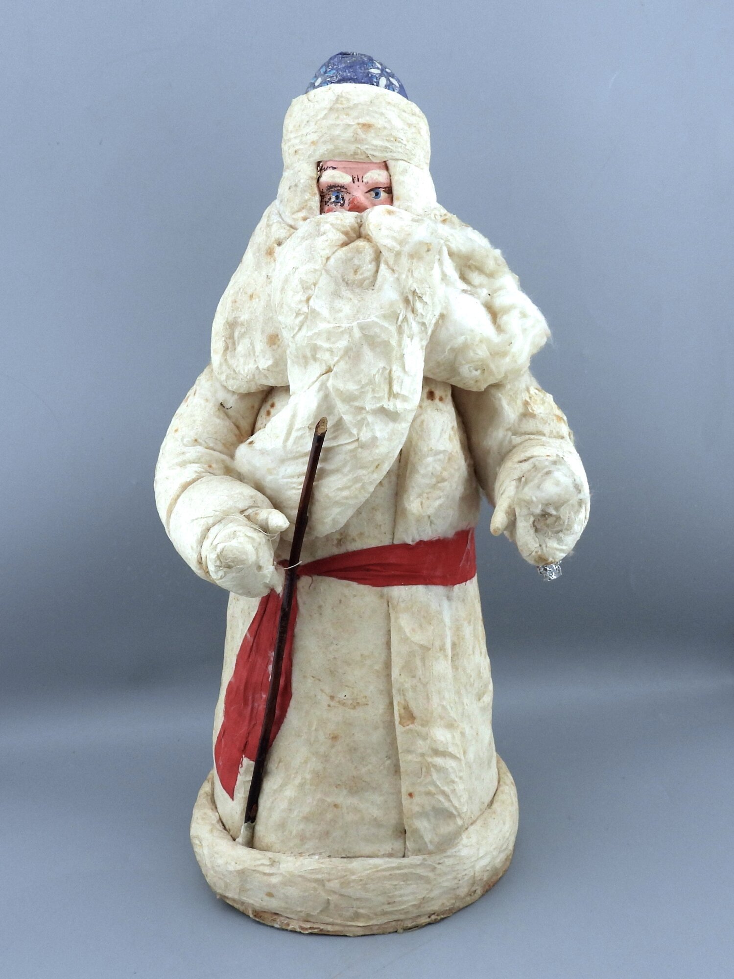 Дед Мороз 34 см вата папье-маше Калиниское ПО художественных изделий СССР 1970-е гг