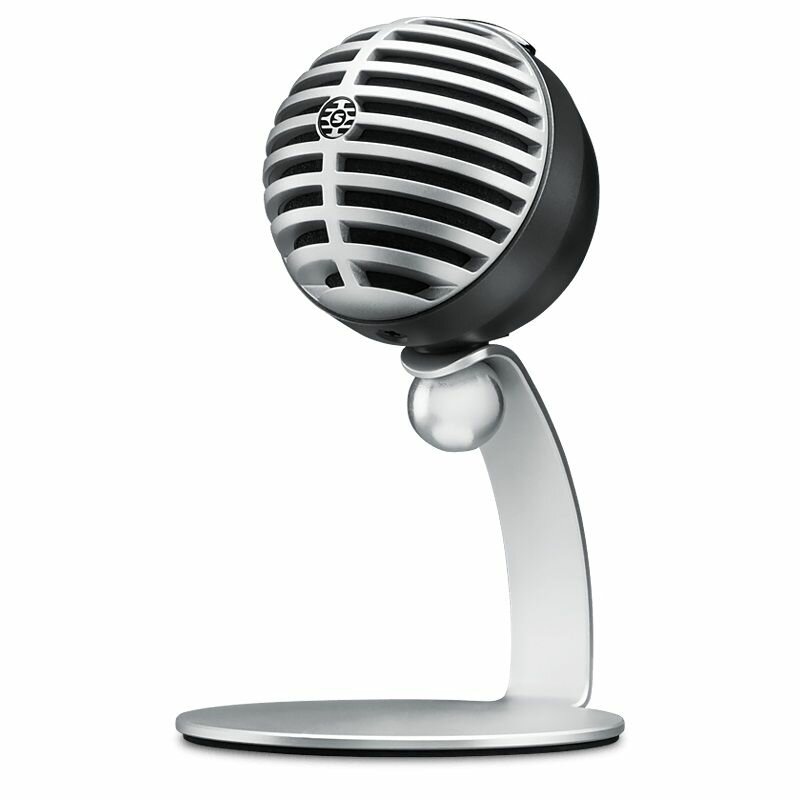 SHURE MV5-DIG Цифровой USB конденсаторный микрофон кардиоидный для записи, 20-20000 Гц, Max.SPL 130 дБ, выход для наушников, USB, серый. ПО ShurePlus временно НЕ поддерживается!