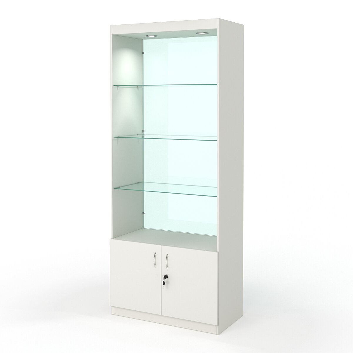 Стеллаж "афродита" №1-5 (задняя стенка - стекло), Белый. Производитель товара - компания Westcom.