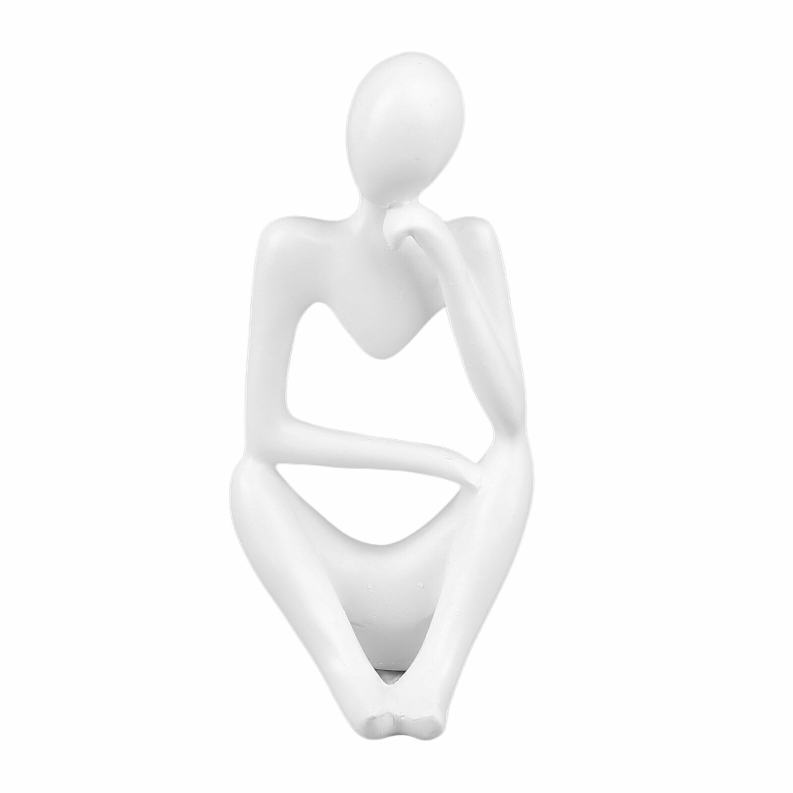 Абстрактная статуэтка мыслителя из смолы, белая фигура, скульптура для гостиной, офиса, полки, декоративного домашнего декора