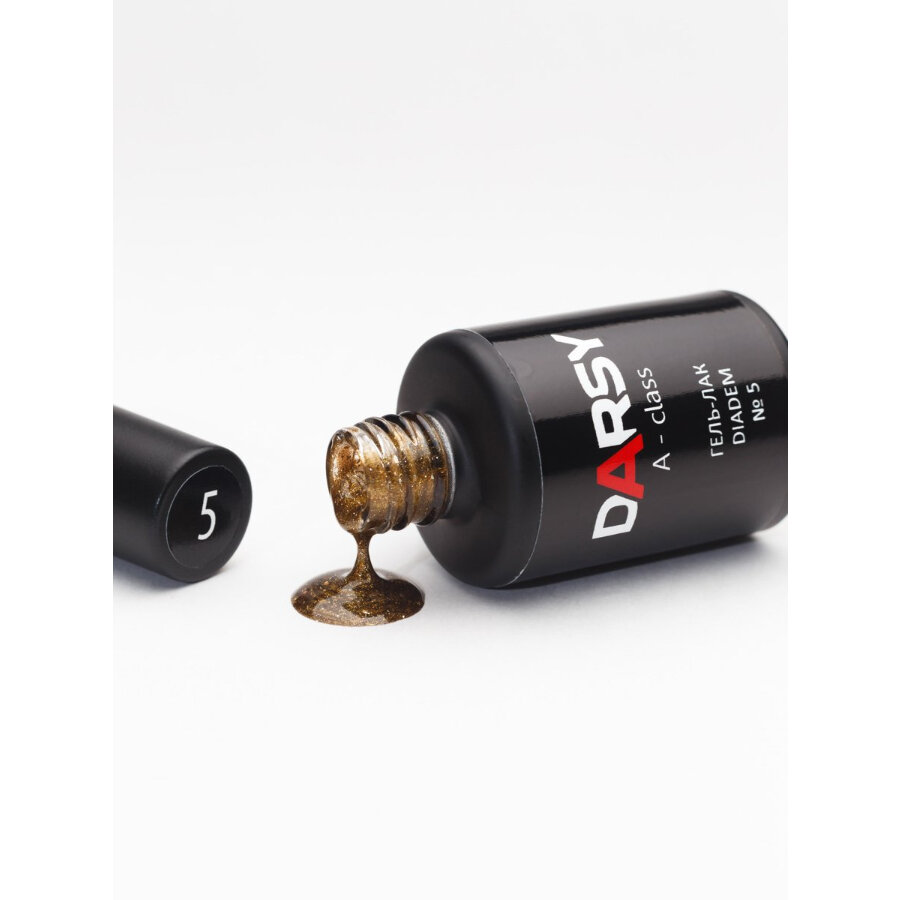 DARSY, Гель-лак горчичный перламутровый diadem №5, 8 мл