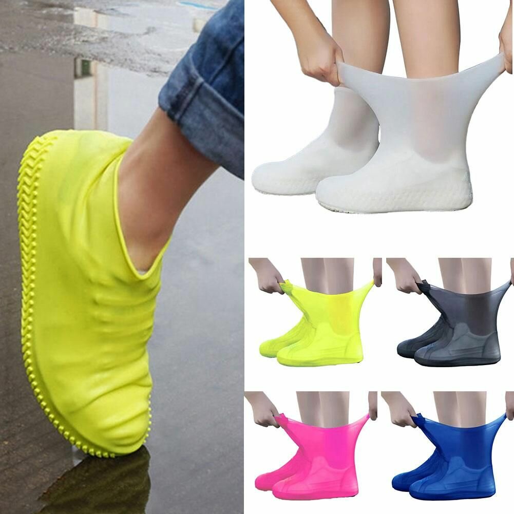 Эластичные нескользящие водонепроницаемые бахилы для обуви, подходят для обуви 34-47 размера,1 пара