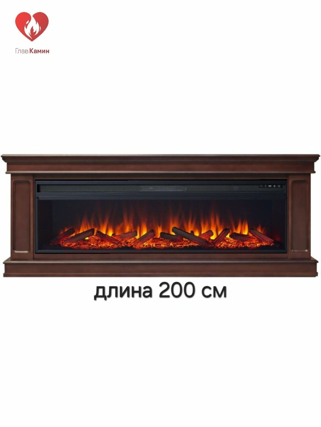 Электрокамин Стаффорд (темный дуб) с очагом Vision 60 Log Led