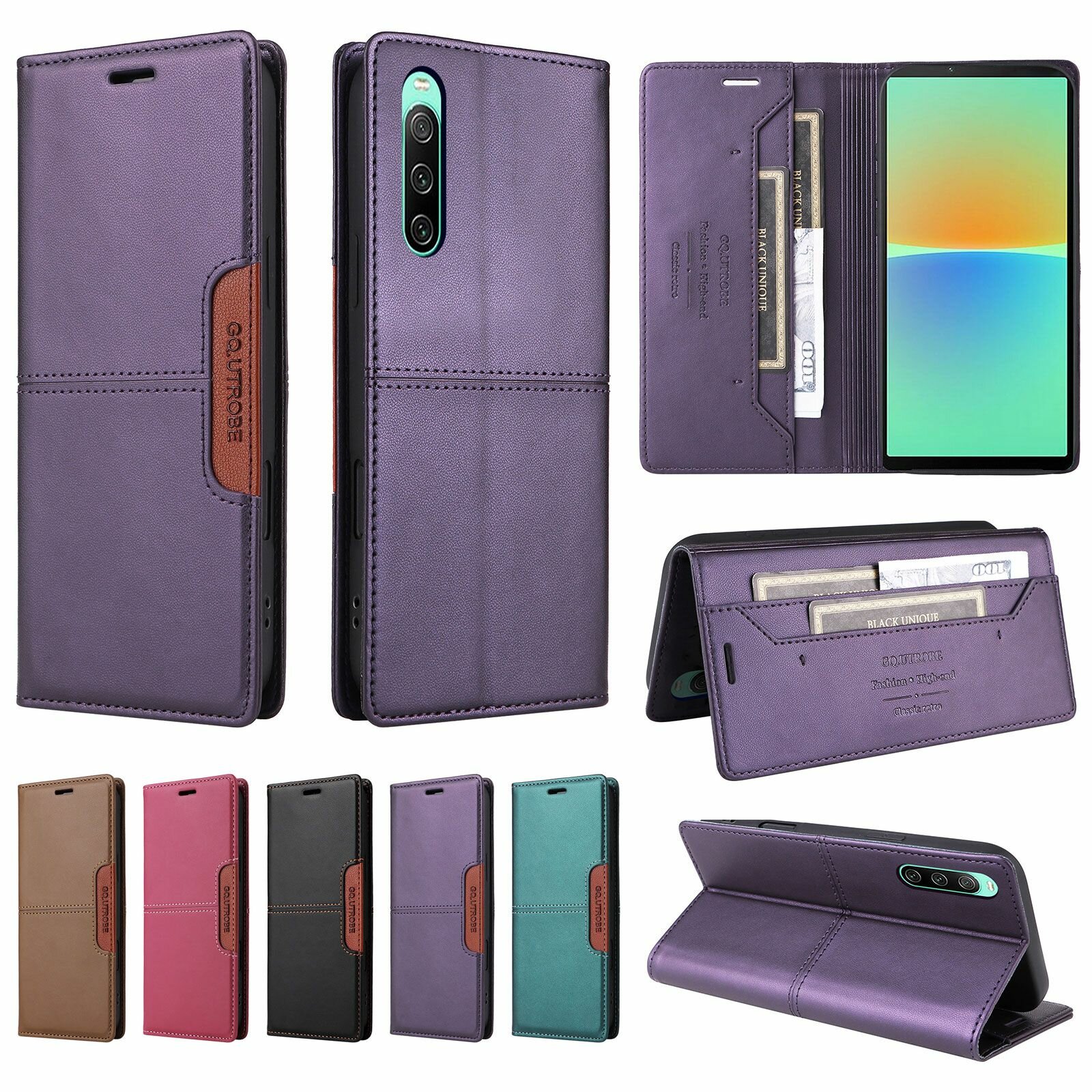 Чехол-книжка Для Sony Xperia 10 IV(Сони Xperia 10 IV) Роскошный Дизайнерский Кожаный Чехол-кошелек