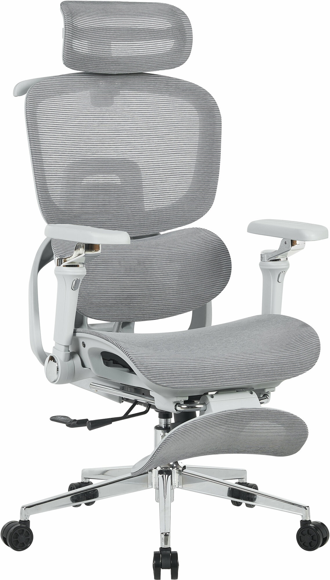 Кресло офисное STOOL GROUP TopChairs Prodigy с оттоманкой Серый