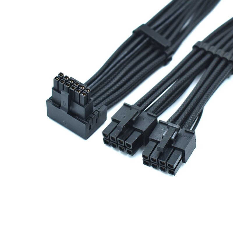 Блок питания 2*8Pin до 12VHPWR 16Pin PCIE 5.0 ATX3.0 600 Вт Модульный кабель питания для GIGABYTE P750GM P850GM P1000GM для серии RTX40, 16P Down Bend, 0.6 м