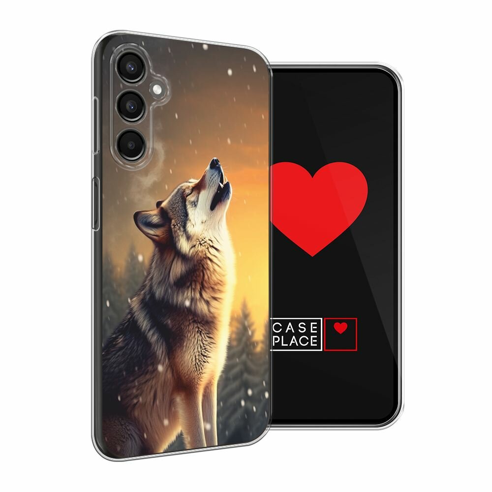 Чехол на Samsung Galaxy A24 / Самсунг Галакси A24 с принтом "Воющий волк" — фото 1