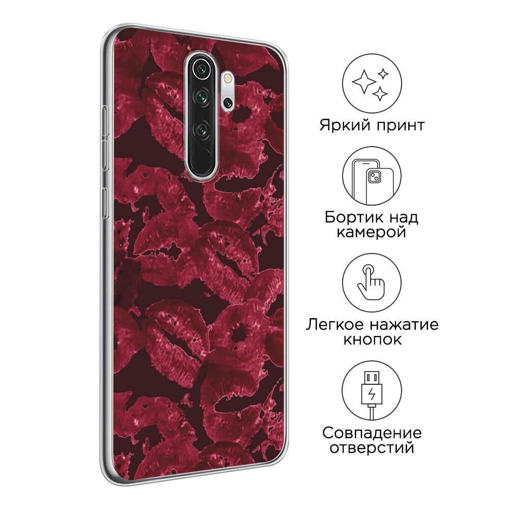 Чехол на Xiaomi Redmi Note 8 Pro / Сяоми Редми Нот 8 Про с принтом Помада паттерн 1 — фото 1