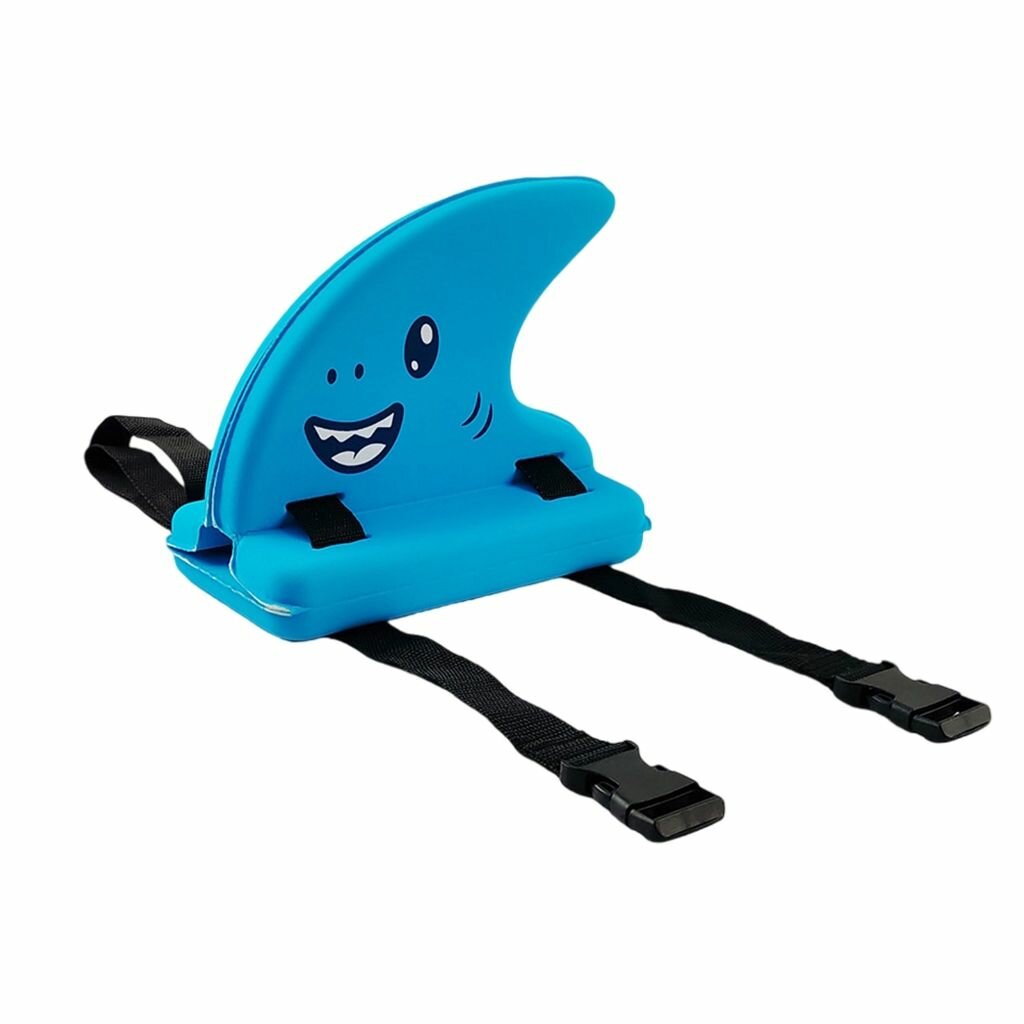 Детская плавательная доска с акулий плавник - небесно-голубая