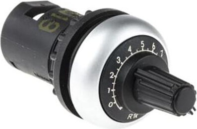 Потенциометр EATON M22-R1K 22мм, RMQ-Titan, -25-70 град. C, d22,5мм, IP66, 1кОм