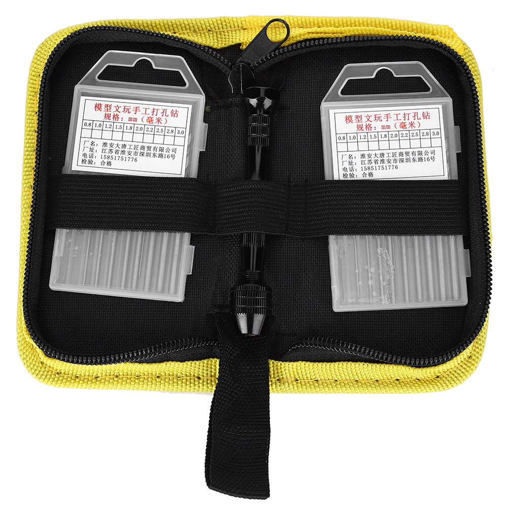 Ручная скручивание набор черного мини -ручной ротационной перфорированный инструмент +20 буровые биты