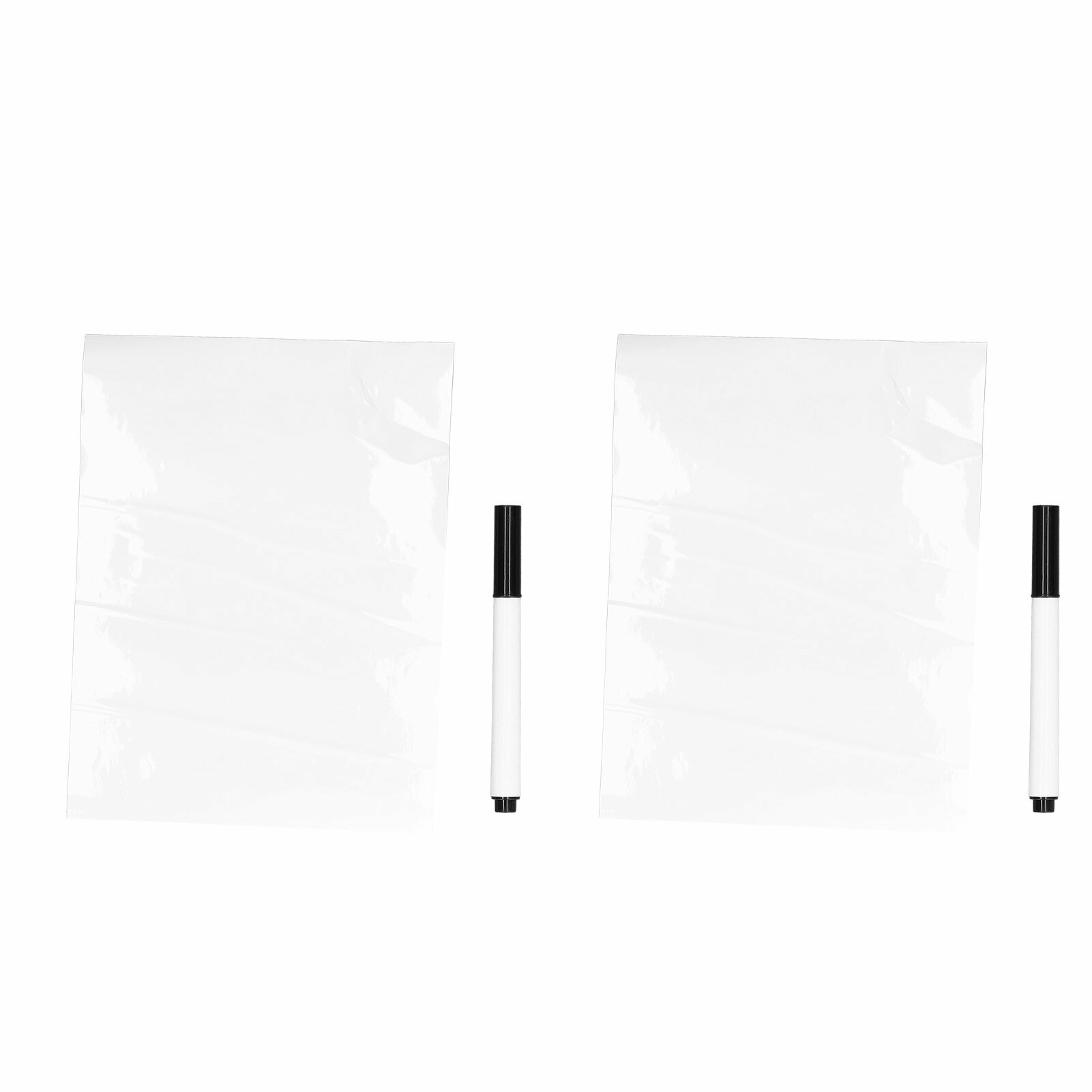 2pcs PVC стирайте наклейку с белой доской для самостоятельной доски для школьного офиса дом 11,8 x 15,8 дюйма