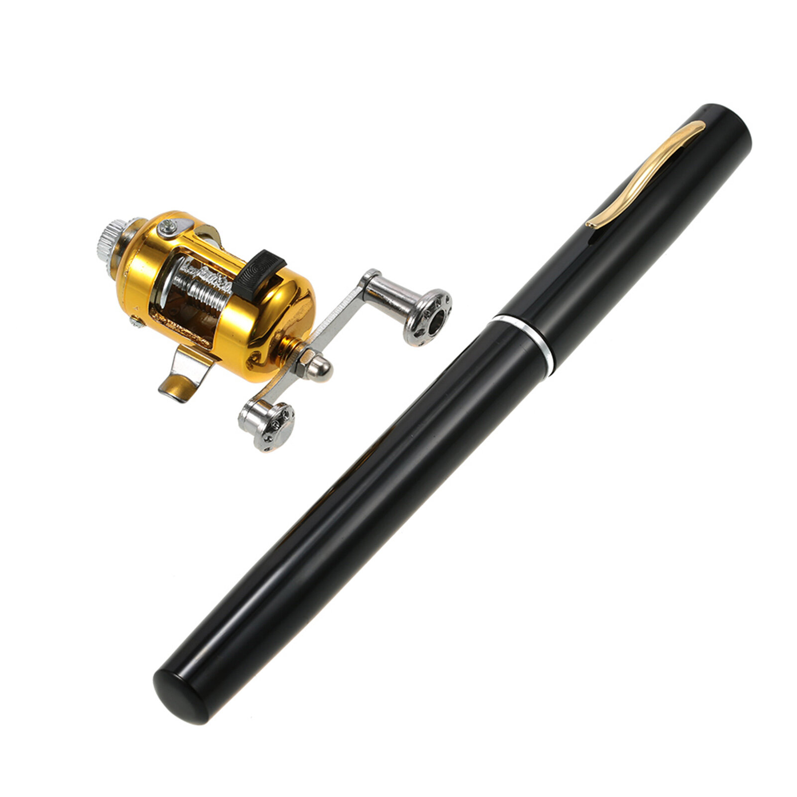 Fishing Rod Reel Combo Kit Set Mini Telescopic Portable Pocket Pen Pole + Aluminum Alloy Accessories