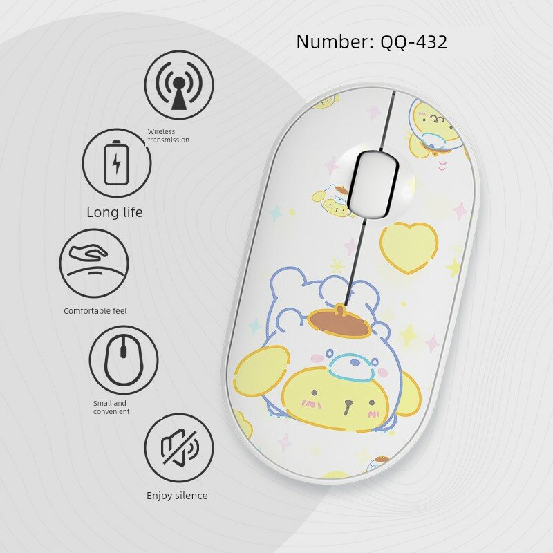 Беспроводная мышь Luo Guo Pudding Dog подходит для Apple, Huawei, Xiaomi, HP, Asus, с милым дизайном. ГЕРОЙ2_Модель