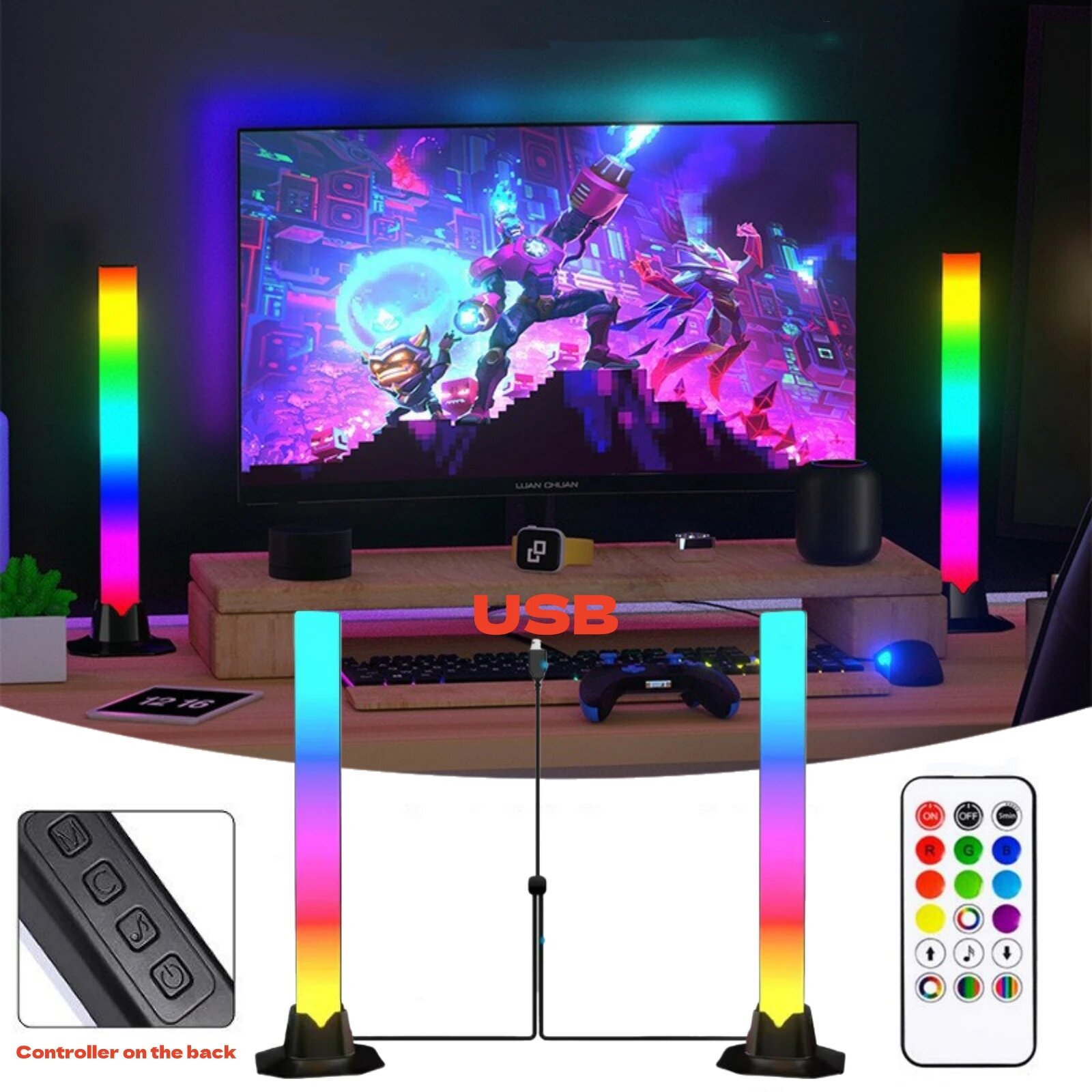 XUNATA RGB светодиодная подсветка для телевизора