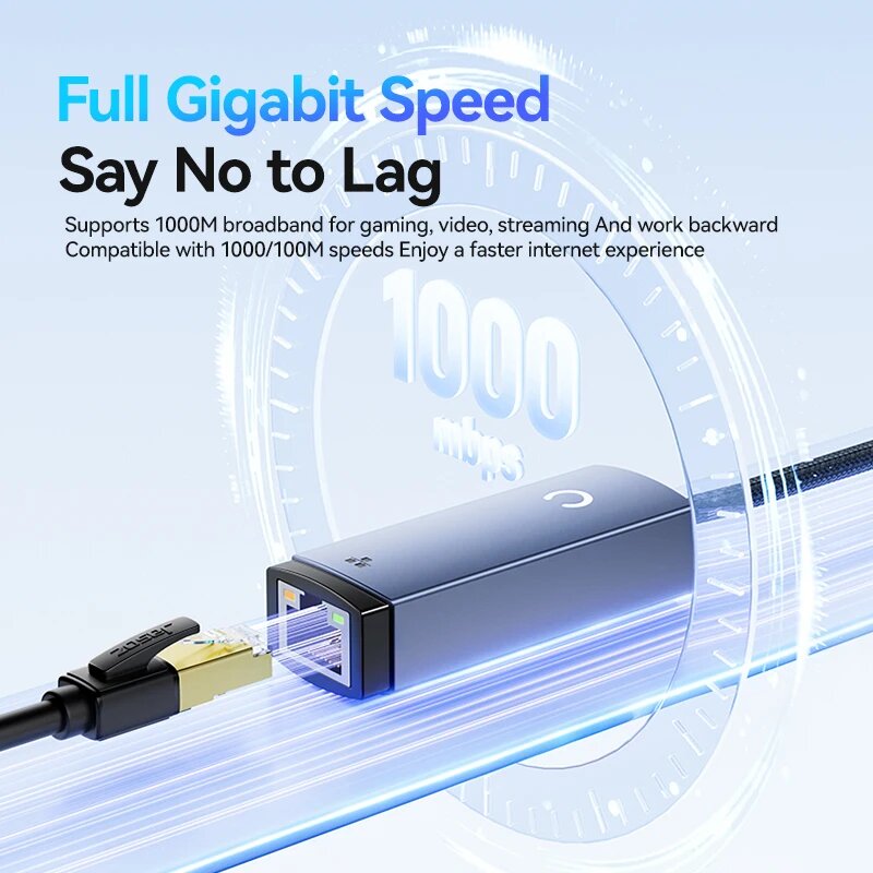USB 3.0 Gigabit Ethernet адаптер, Space Gray — фото 1