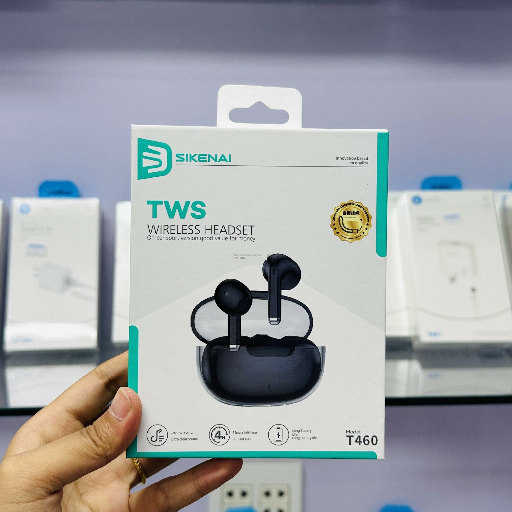 Беспроводные Bluetooth наушники Cisco T460 вкладышные с 4-часовой автономностью, компактные для звонков и музыки