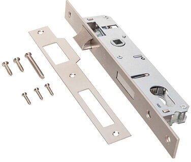 Замок для калитки врезной узкопрофильный с ответной планкой. KALE. АРТ.153/25