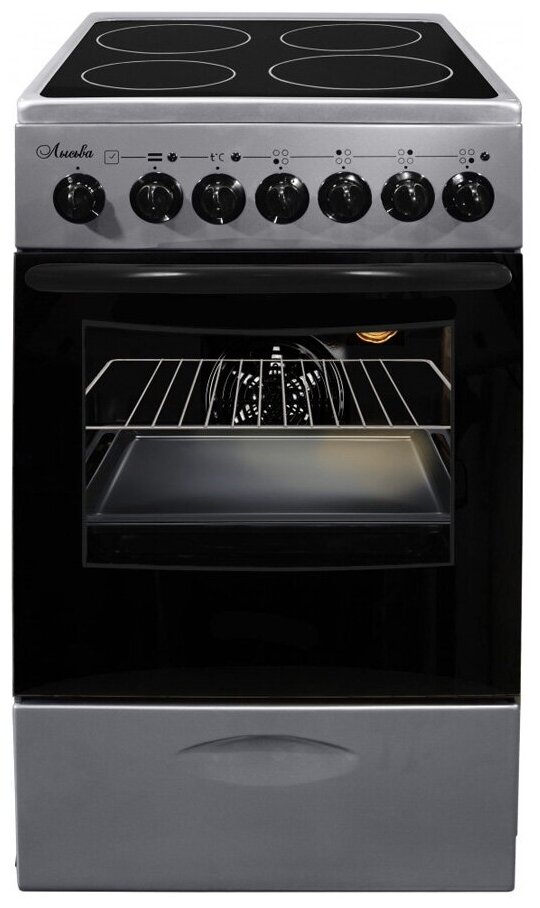 Электроплита Лысьва EF4006MK00 (ЭПС 43р4 МС) 50 см, 4 конфорки, серый