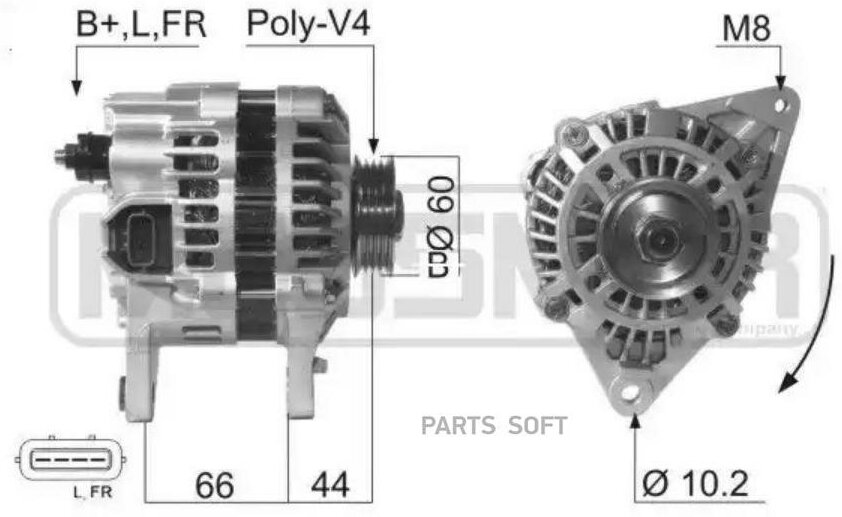 ERA 210624 210624 Генератор\ MITSUBISHI CARISMA COLT LANCER