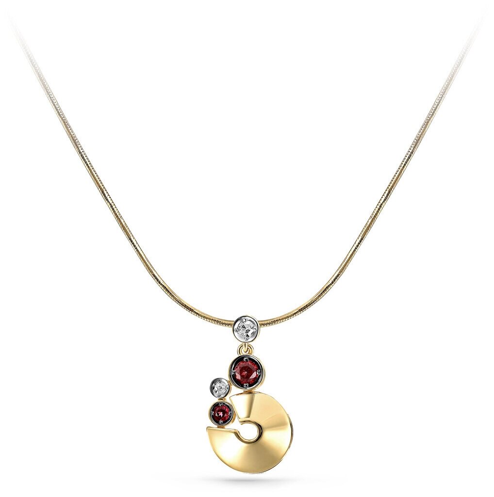 Колье, желтое золото, 585 проба, бриллиант, топаз