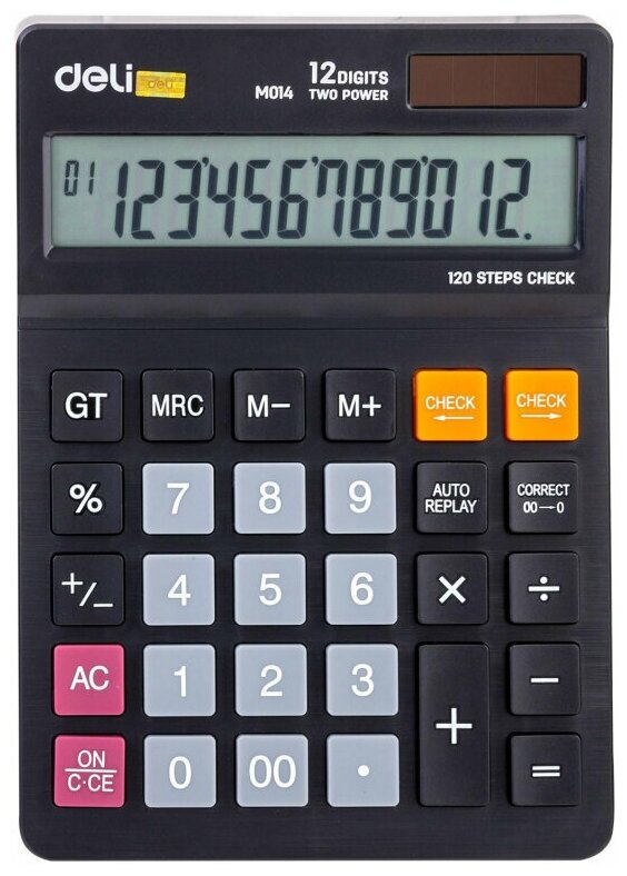 Deli Калькулятор настольный Полноразмерный, 12 разрядный