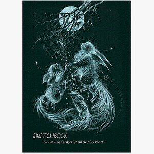 _SketchBook(Полином) Блокнот д/зарисовок "Sketchbook black" [20л;210х300; скрепка; бумага черная 120г/м2] (2823)