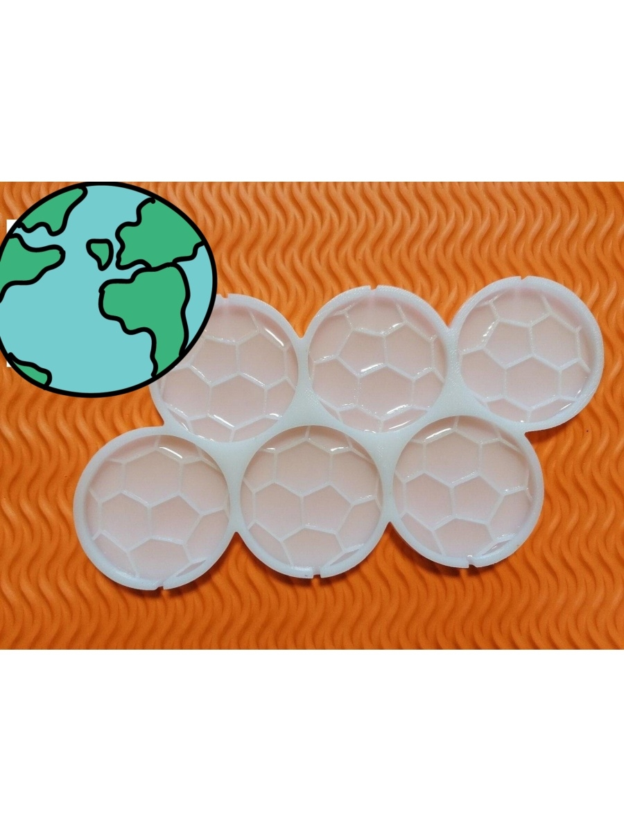 Силиконовый молд футбольный мяч 6 см