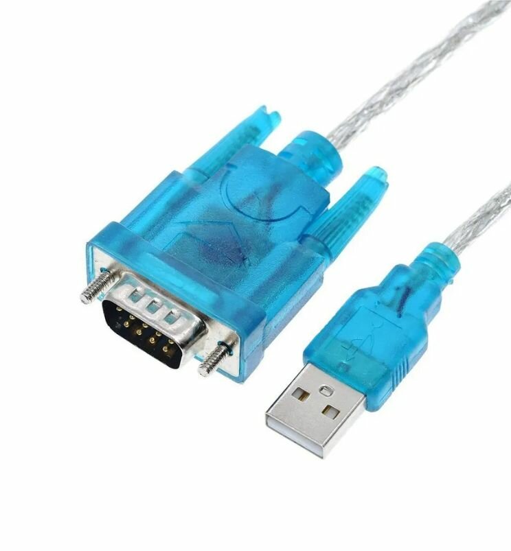Кабель-переходник USB - COM/RS232, бирюзовый