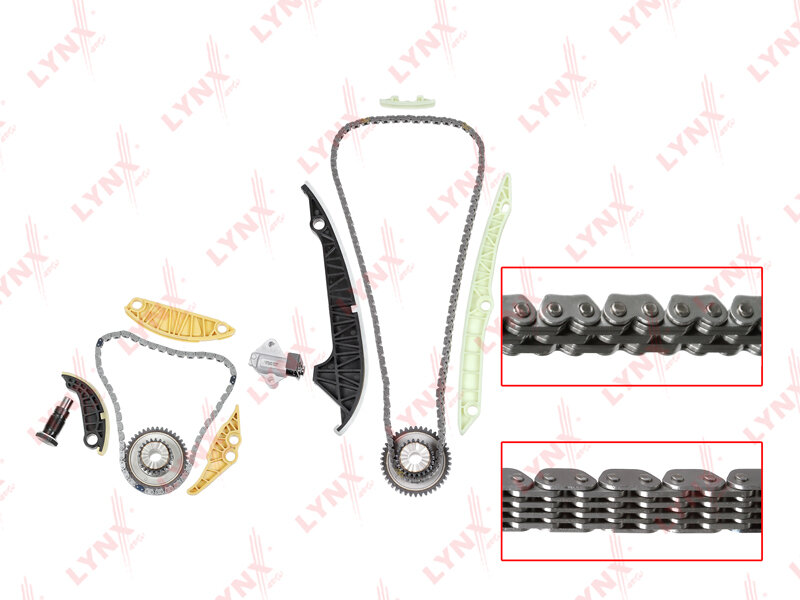 Комплект цепи ГРМ LYNXauto TK-0196. Для AUDI Ауди A4 2.0 08-15/A5 2.0 08-17/A6 2.0 11-18/A8 2.0 12-15/Q5 2.0 08-17, VW Фольксваген Transporter(Транспортер) V 2.0 11>
