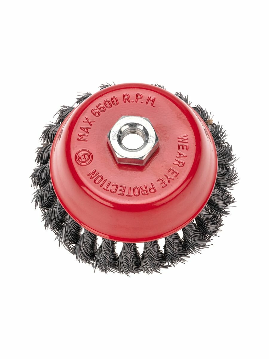 Щетка чашечная для УШМ крученая стальная проволока 125 мм М14 Kranz