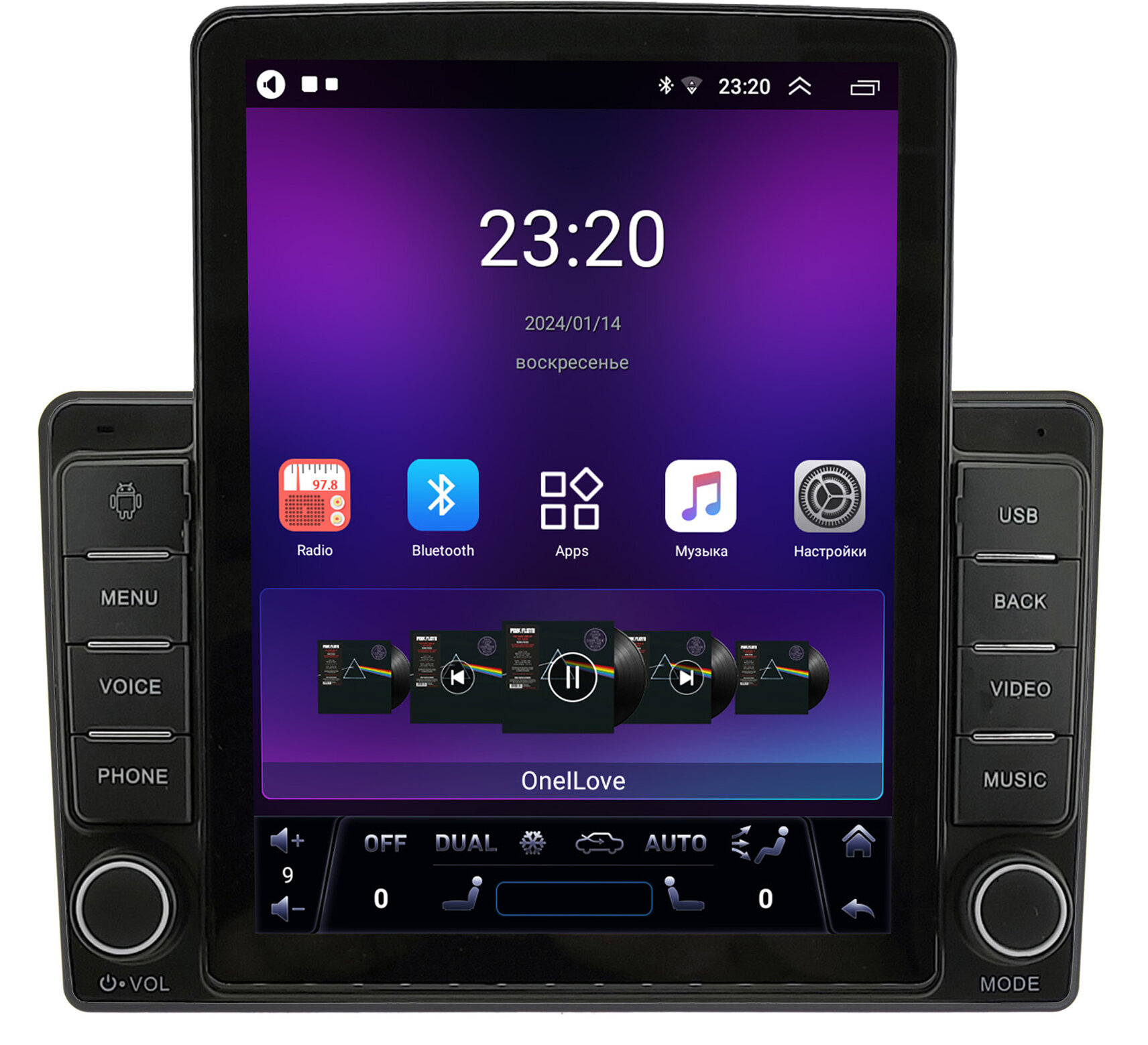 Штатная магнитола Mitsubishi Outlander 2002-2009 (левый руль) Canbox GTR095-9197 на Android 10 (QLed, 4/64, DSP, CarPlay)