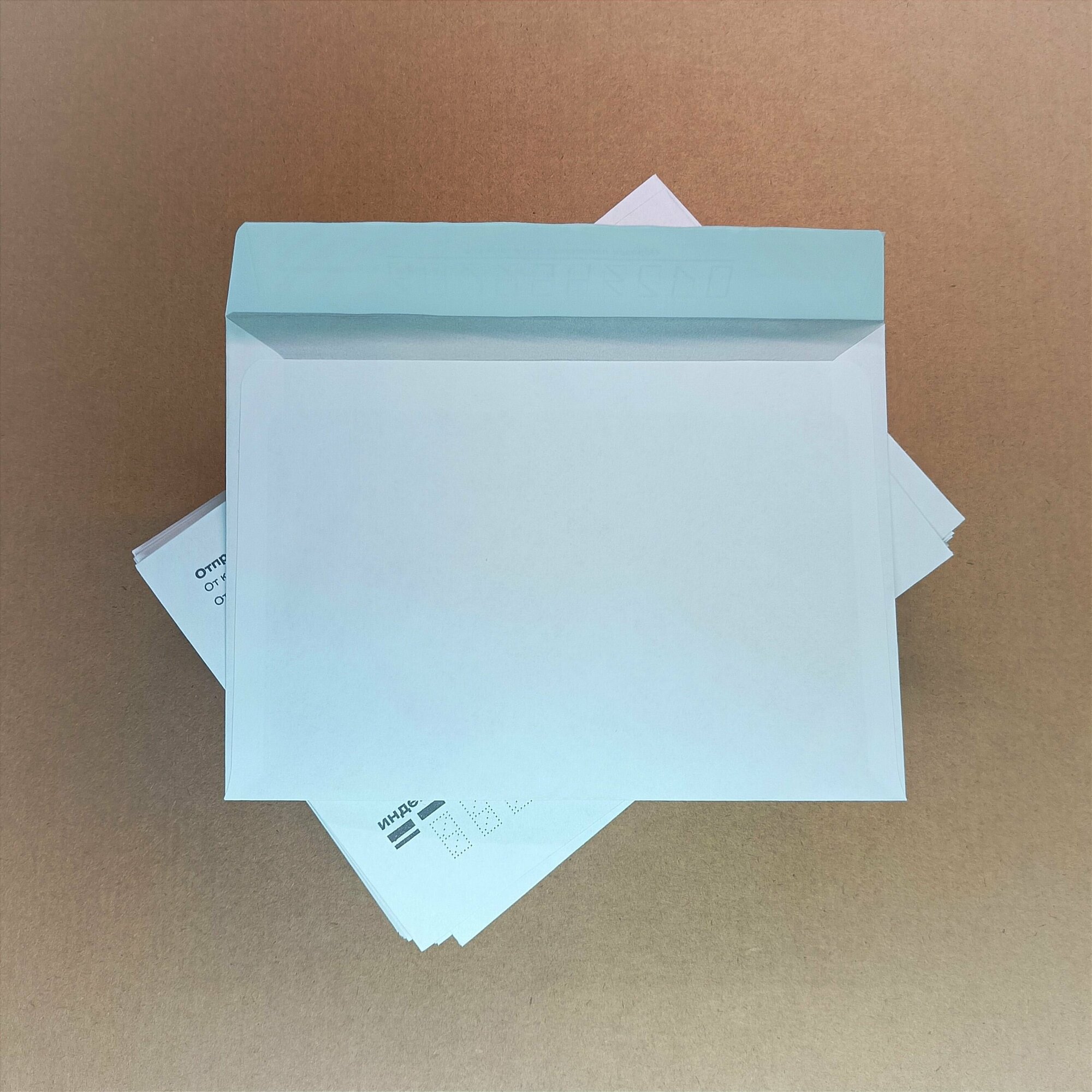 Конверт белый C6 114х162 мм, без подсказа, Прямой клапан, Лента, 100 шт.