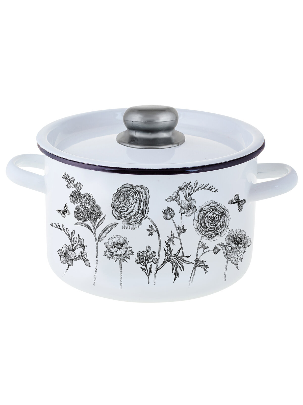 Кастрюля эмалированная Appetite Je t’aime, с крышкой, 4,5 л