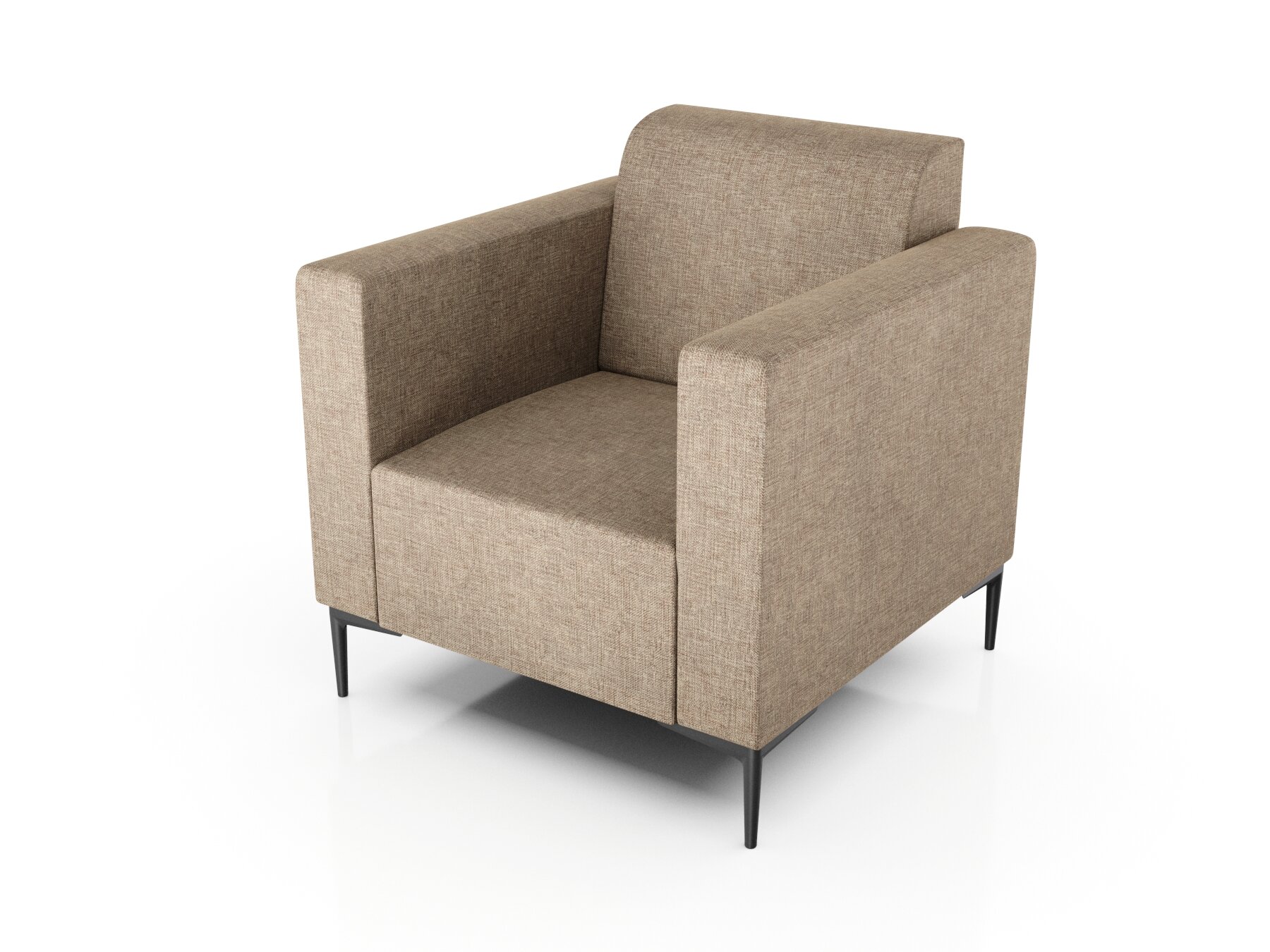 Кресло Arsko Ник Textile, бежевое, рогожка мягкое, для дома, для гостиной, для отдыха дома, на балкон, скандинавский лофт