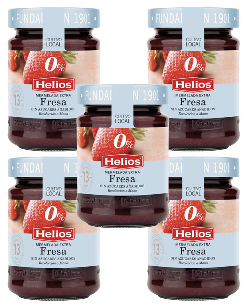 Конфитюр Helios из клубники без сахара Extra 280 гр. - 5 шт.