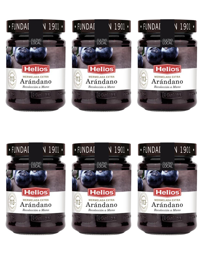 Конфитюр Helios из черники Extra 340 гр. - 6 шт.