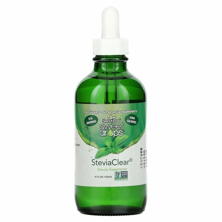 Wisdom Natural, Стевия, Sweet Drops Stevia, подсластитель, заменитель сахара, 120 мл