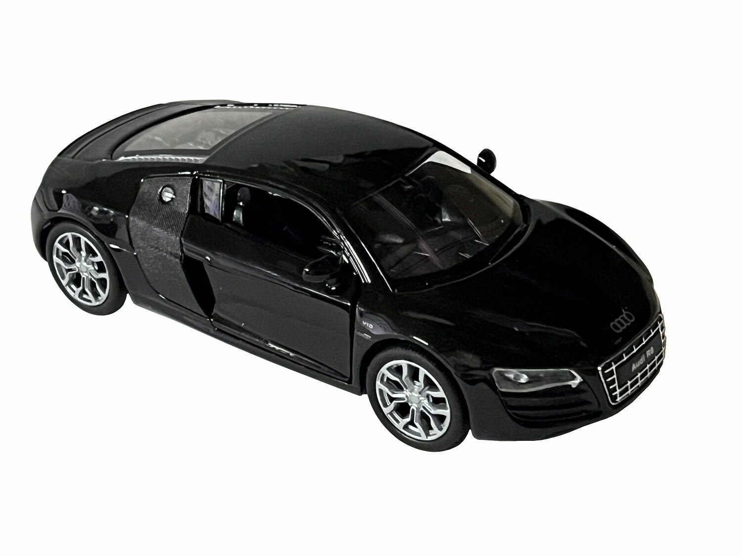 Модель машины 1:38 Audi R8 V10 2009 черный 43633 Welly металл