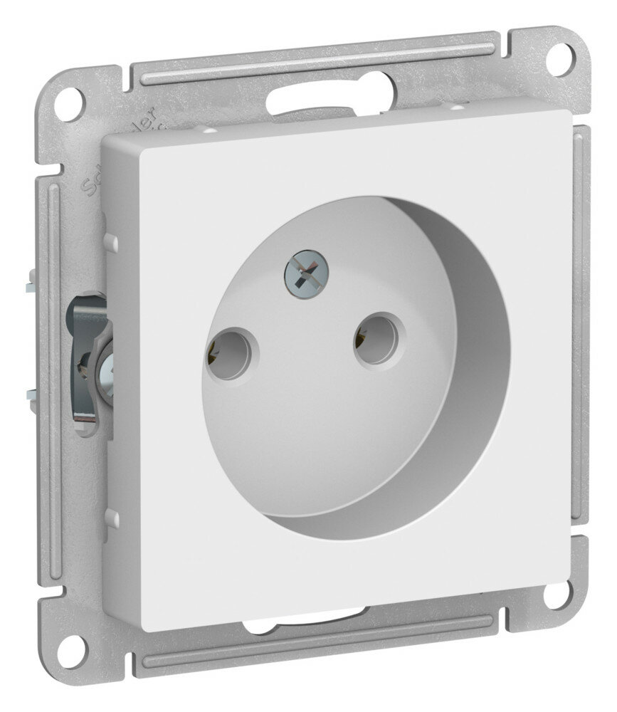 Розетка без заземления, 16А AtlasDesign, Systeme Electric, цвет лотос