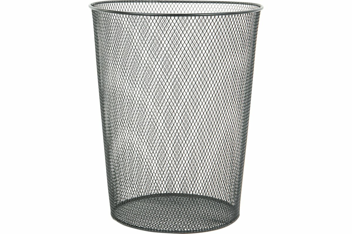 BRAUBERG Germanium Металлическая корзина для бумаг 9 л, черная, большая 231958