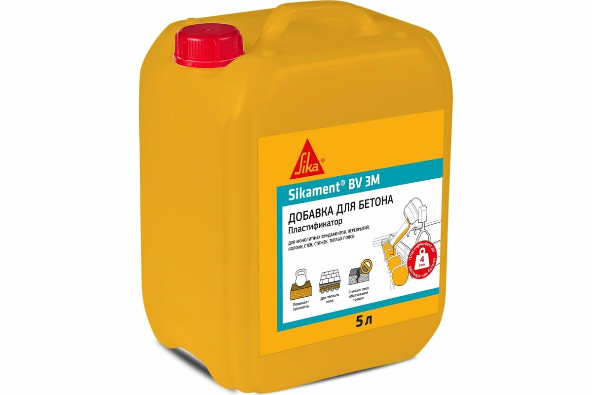 SIKA Ment BV 3M Пластификатор для бетонов и растворов Канистра 5л. 451801