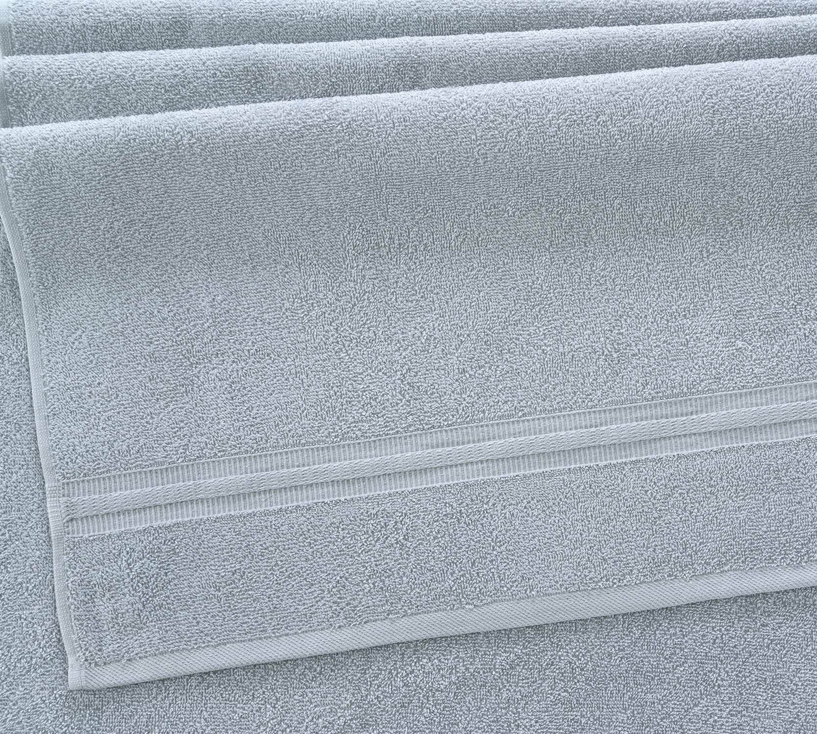 Полотенце махровое банное 70x130, Каскад серый