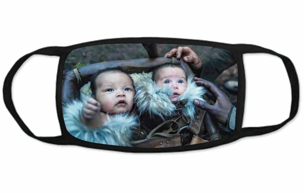 Маска защитная тканевая на лицо Видеть, See №3, Детская - 18 на 10 см