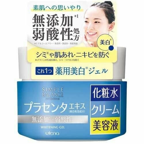Utena Комплексный гель "Simple Balance" для утреннего ухода за кожей лица "3 в 1" (лосьон + крем + сыворотка) с плацентой и гиалуроновой кислотой, 100 г